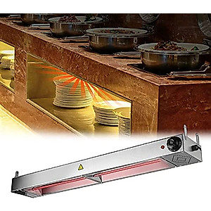 FUNNYBSG Food Heat Lamp Food Warmer, Square Hanging Food Warming Lamp, Electric Food Warmer for Parties Buffets, Strip Catering Infrared Heating Lamp for Keep Food Warm