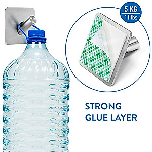 Tatkraft Amy Stainless Steel Hooks, Set of 3, Easy to Install, Perfect for Bathroom, Kitchen, Office, Corrosion Resistant