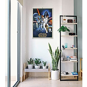 POSTER STOP ONLINE Star Wars Episode IV - A New Hope - Movie Poster/Print (40th Anniversary Gold Border Edition - Regular Style C) (Size 24" x 36")