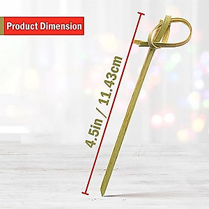 Perfectware - BambooKnot4-300ct Bamboo Knot 4-300ct 4" Bamboo Knot Picks (Pack of 300)