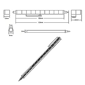 Empowline Fidget Decompression Magnetic Pen Toy Magnet Gel Pen Fidget Toy Think Ink Pen, can be Transformed into a Variety of Creative for Adult and Children Stress Relief Office Product (Silver)