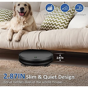 Robot Vacuum and Mop Combo, WiFi/App/Alexa, Robotic Vacuum Cleaner with Schedule, 2 in 1 Mopping Robot Vacuum with Watertank and Dustbin, Self-Charging, Slim, Ideal for Hard Floor, Pet Hair, Carpet