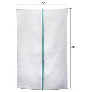 Diane DET005 100% Cotton Barber Towels 15"x26" for Salon, Spa, Barber Shop, White - 12 Pack