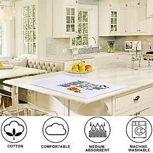 LEVLO Funny Pizza Kitchen Towel Pizza Lover Gift Wanna Piece of Me Tea Towels Housewarming Gift Waffle Weave Kitchen Decor Dish Towels (Wanna Piece Pizza)