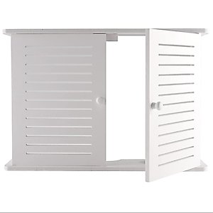Smala Wireless WiFi Router Storage Boxes Wooden Box Cable Wire Bracket Wall Plug Board Storage Shelf L