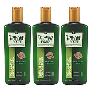 Thicker Fuller Hair Shampoo Revitalizing 12 Ounce (355ml) (Pack of 3)