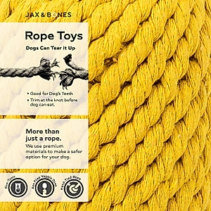 Jax & Bones Dog Rope Toy - 3" Aqua Knot Celtic Knot Pull Toy for Dogs - Premium Tug of War Toy for Aggressive Knot Dog Rope