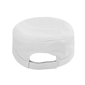 NYFASHION101 Fashionable Solid Color Unisex Adjustable Strap Cadet Cap, White