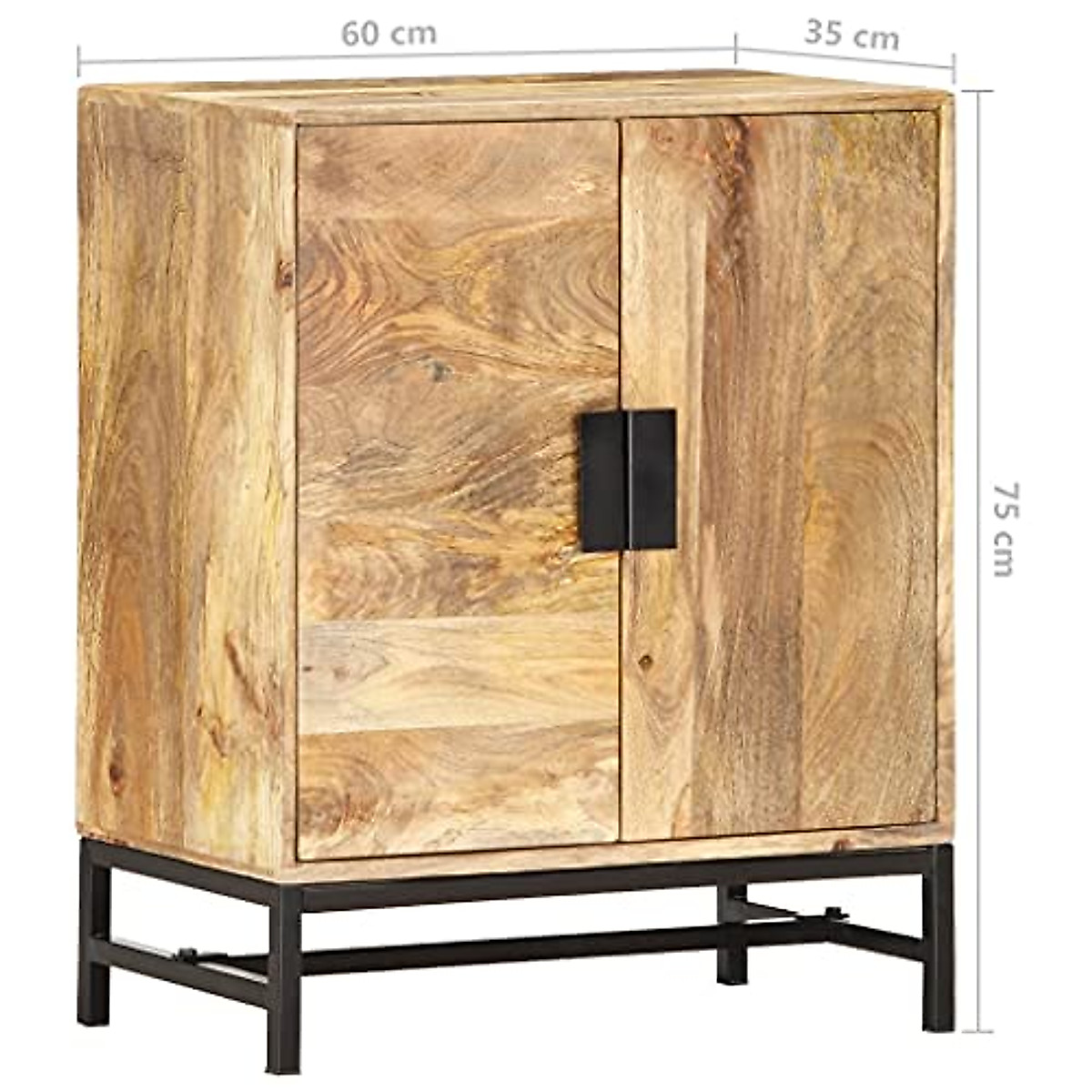 vidaXL Sideboard Buffet Kitchen Storage Cabinet with Doors Liquor Dining Room Hallway Cupboard Console Table Accent Cabinet Entryway Solid Wood Mango