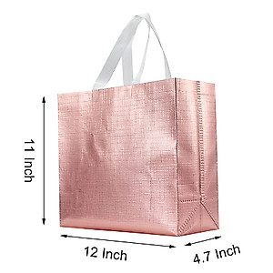 LOOKSGO 6 Pcs Gift Bags Glossy Reusable Gift bag for Party Wedding Birthday