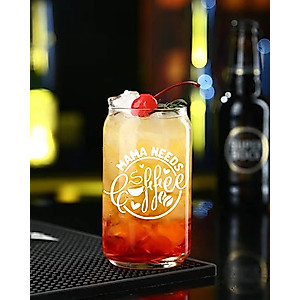 Mothers Day Gifts For Mom, Wife, Women -Gifts For Mom From Daughter, Son, Kids - Best Birthday Gifts For Mom, Mother, Wife, New Mom, Bonus Mom, Mama From Daughter, Son, Husband - 16Oz Coffee Glass