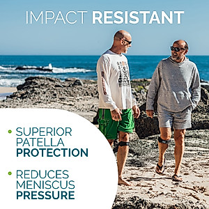 Run Forever Sports Patella Strap Knee Brace Support for Arthritis, ACL, Running, Basketball, Meniscus Tear, Sports, Athletic. Best Knee Brace for Hiking, Soccer, Volleyball & Squats (Pack Of 2, Black)