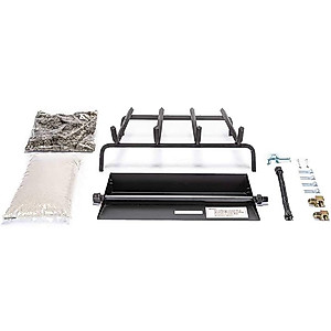 Peterson Real Fyre 18-inch Live Oak Log Set with Vented Burner and Gas Connection Kit. Match Lit (Natural Gas Only)