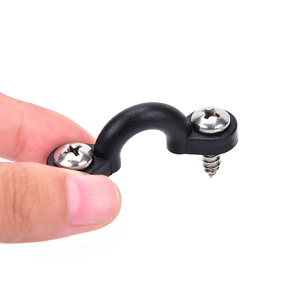 ANTOBLE Kayak Pad Eye, Kayak Nylon Bungee Tie Down Deck Loops for Boat Kayak Deck Rigging Kit - 10 Pack with Screws