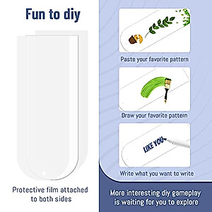 15Pcs Acrylic Bookmark Blanks with Colorful Tassels and 5m Jute Twine, 3 Shapes Clear Acrylic Bookmarks Set, DIY Rectangle Book Markers for Book Lovers Women Men (5 Colors)