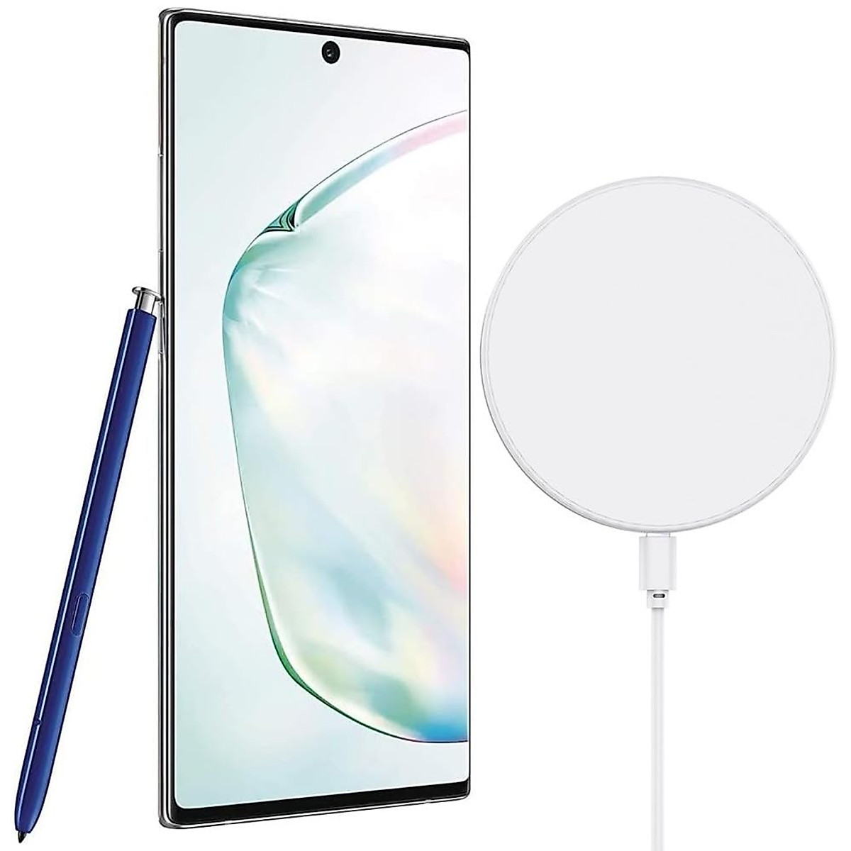 SAMSUNG Galaxy Note 10+ 5G (256GB, 12GB) 6.8" QHD+ AMOLED, Snapdragon 855, 4300mAh Battery (US 5G Model GSM Unlocked for AT&T, T-Mobile, Global) N976U (w/Fast Wireless Charger, Aura Glow)