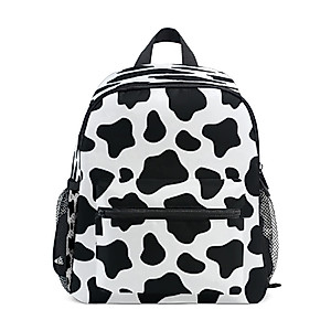 Preschool Backpack Cow Print Backpack Cute School Bag Bookbag for Elementary Toddler Kindergarten