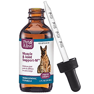PetAlive Muscle and Joint Support-M - Natural Homeopathic Formula for Joint Pain and Stiffness in Pets - Supports Joint Health and Movement in Dogs and Cats - 59 mL