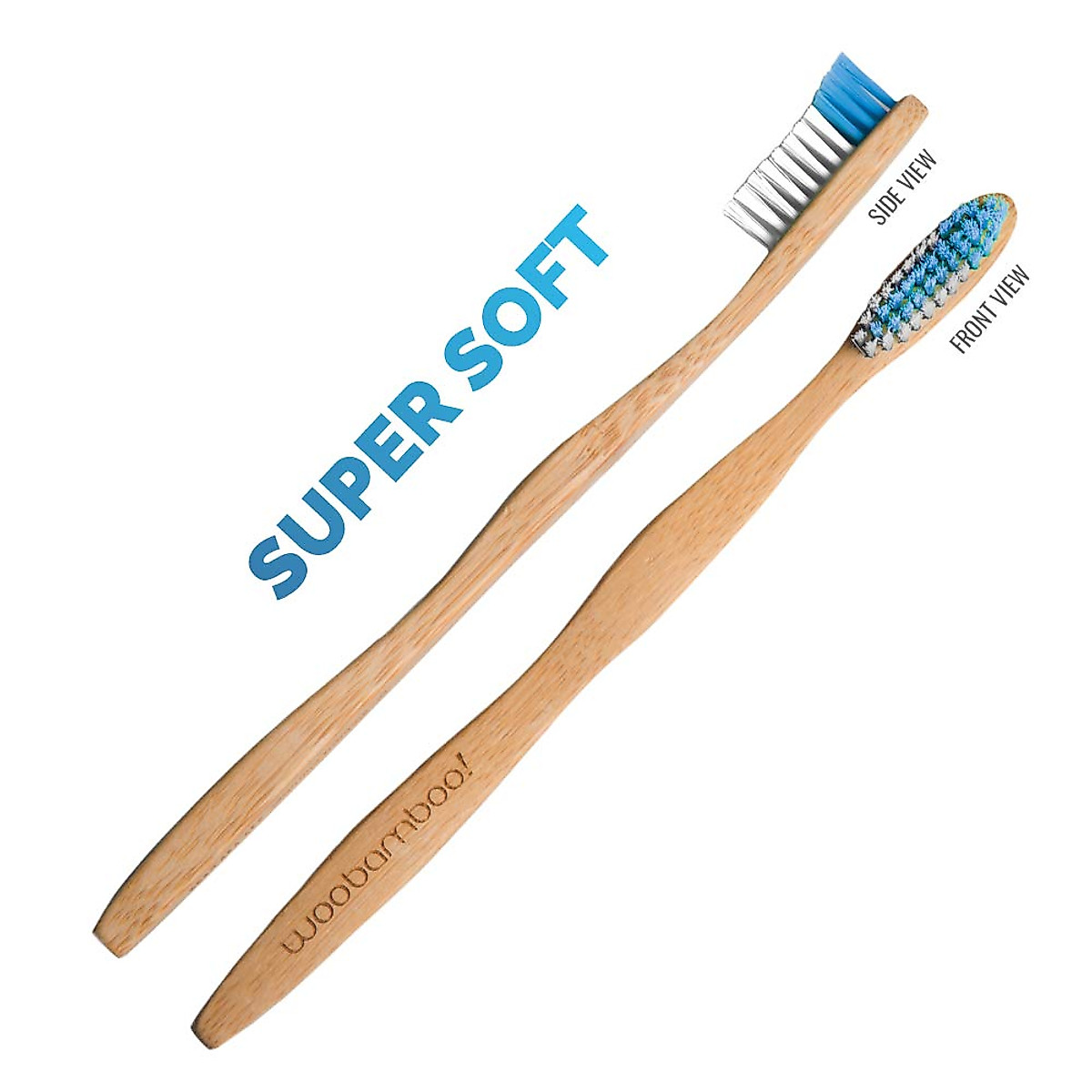 Woobamboo! Bamboo Toothbrush - Adult - Super Soft, BPA Free Nylon Bristles, Eco-Friendly, Biodegradable, Compostable, Vegan (Pack of 1)