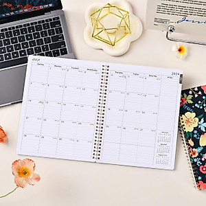 Planner 2023-2024 - July 2023 - June 2024, Academic Planner/Calendar 2023-2024, 2023-2024 Planner Weekly and Monthly with Printed Tabs, 8" x 10", Flexible Cover, Thick Paper, Perfect Daily Organizer - Floral