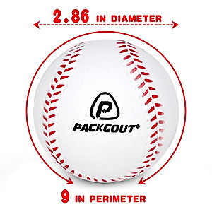 PACKGOUT Soft Baseballs Foam Baseballs for Kids, Practice Training Softball Tballs Balls, Safty Baseballs for Batting Tees, for Foam Ball Gloves Mitts Bats Nets Bags