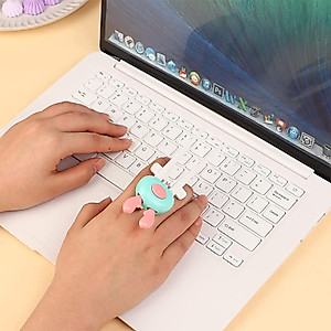 Finger Clips ABS+Rubber Finger Chopsticks Green Snack Clips Controllers can Keep Your Screen or Mouse Away from Oil or Powder When Playing Games