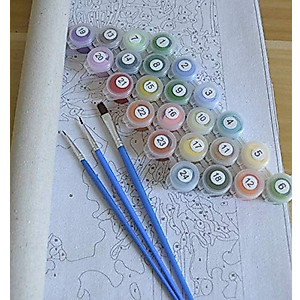 DIY Painting by Numbers with Framed, Sports Football Heart Graffiti Pattern Canvas Oil Painting by Numbers DIY Paint by Numbers Kit for Adults Kids, 20x24 inch