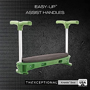 TheXceptional Kneelie with Tush Pad | Comfort Seat and Kneeler Garden, Home & Garage | Premium Gardening Knee Pad Stool for Seniors | Made in USA by Vertex | Model EX152