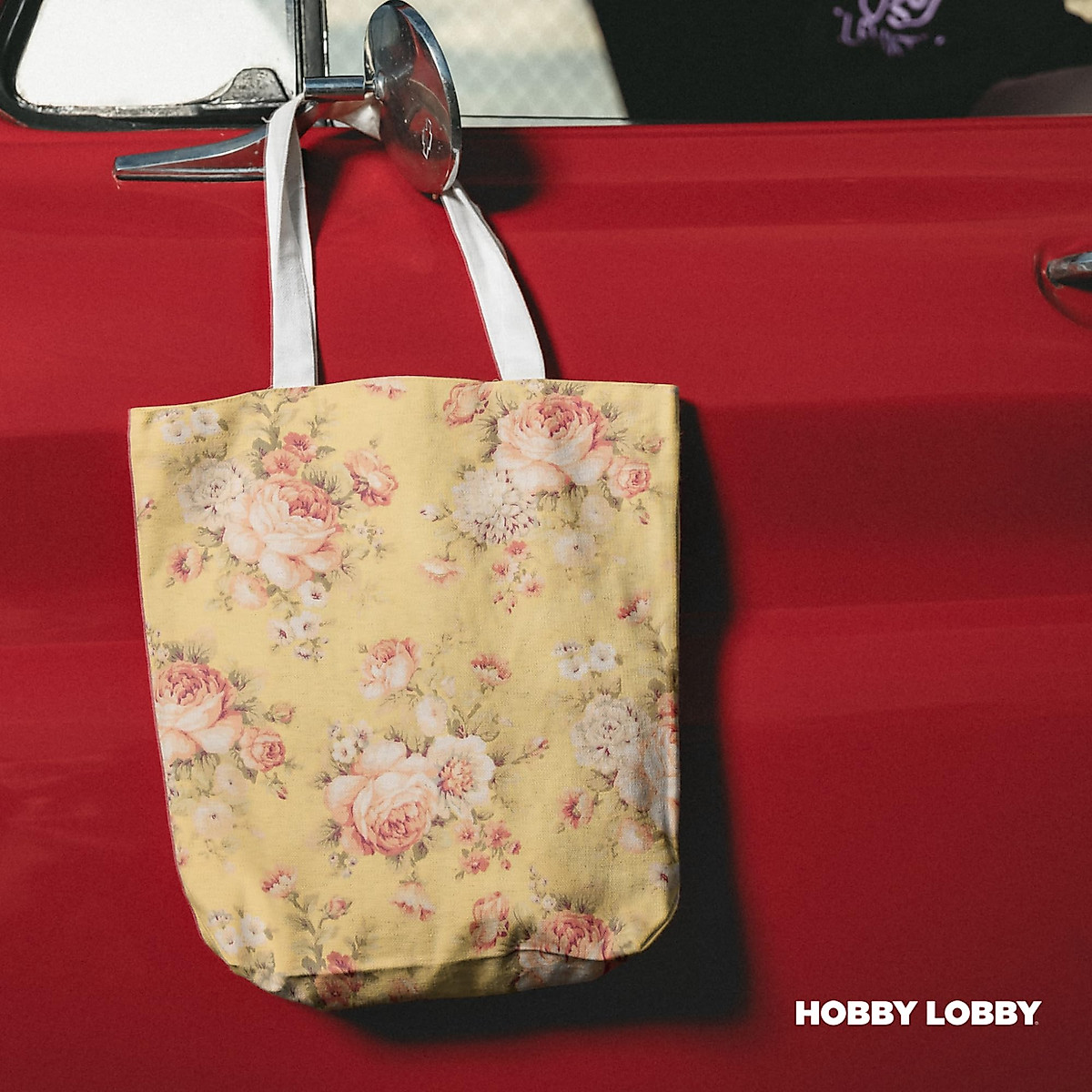 Roses On Yellow Cotton Calico Fabric (1 Yard) – Printed Sewing Fabric by The Yard – Very Lightweight Precut Fabric for Sewing Clothes, Homeware, & Other Accessories – DIY Craft Fabric