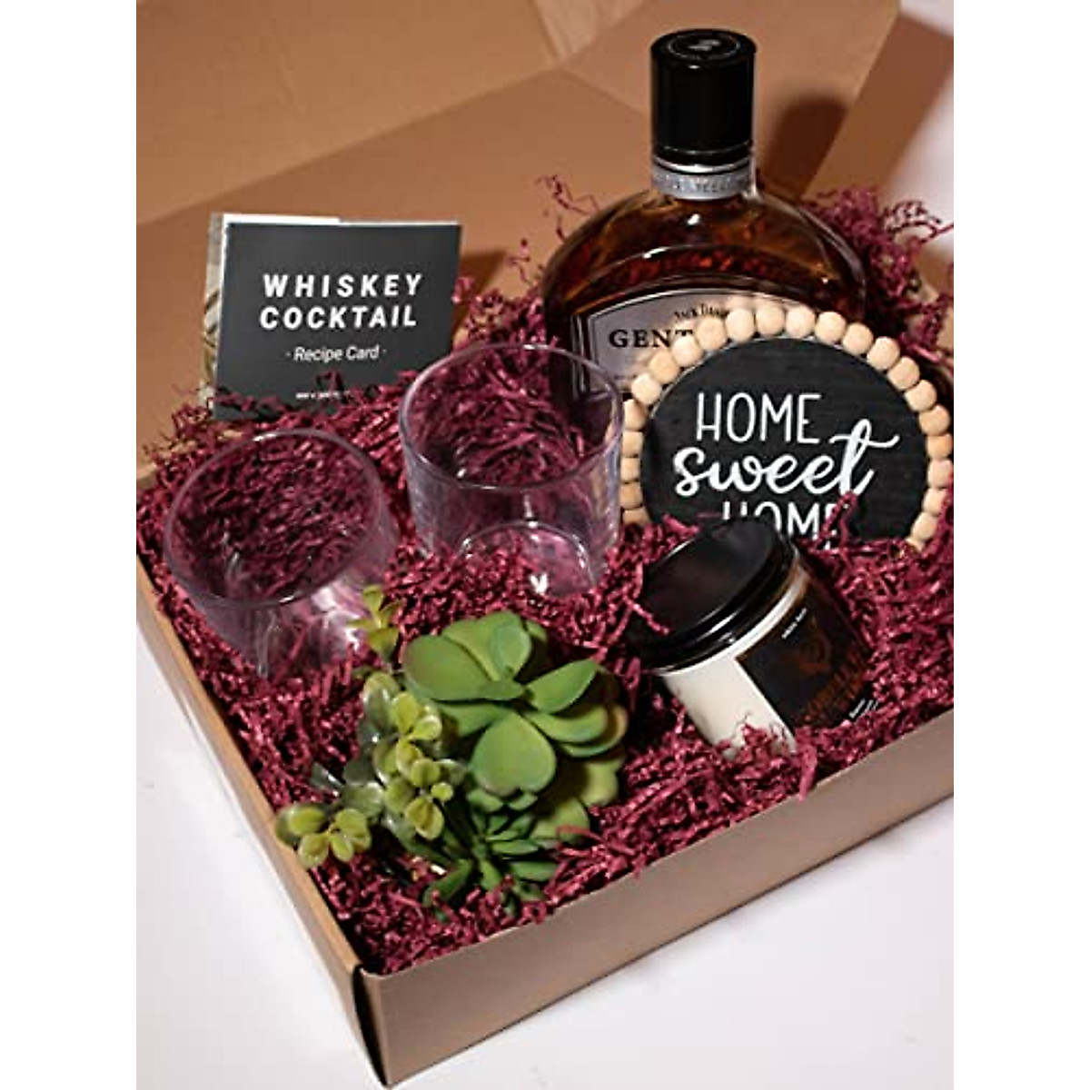 MagicWater Supply Soft & Thin Cut Crinkle Paper Shred Filler (2 LB) for Gift Wrapping & Basket Filling - Burgundy