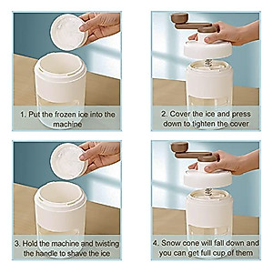 Eosprim Slushie Machine, Snow Cone Machine, Shaved Ice Machine, Icee Slushy Maker Machine Cup - Ice Cream, Snowcone, Kakigori, Bingsu, Cocktail Maker, Manual Crushed Ice Crusher Shaver For Kids Home