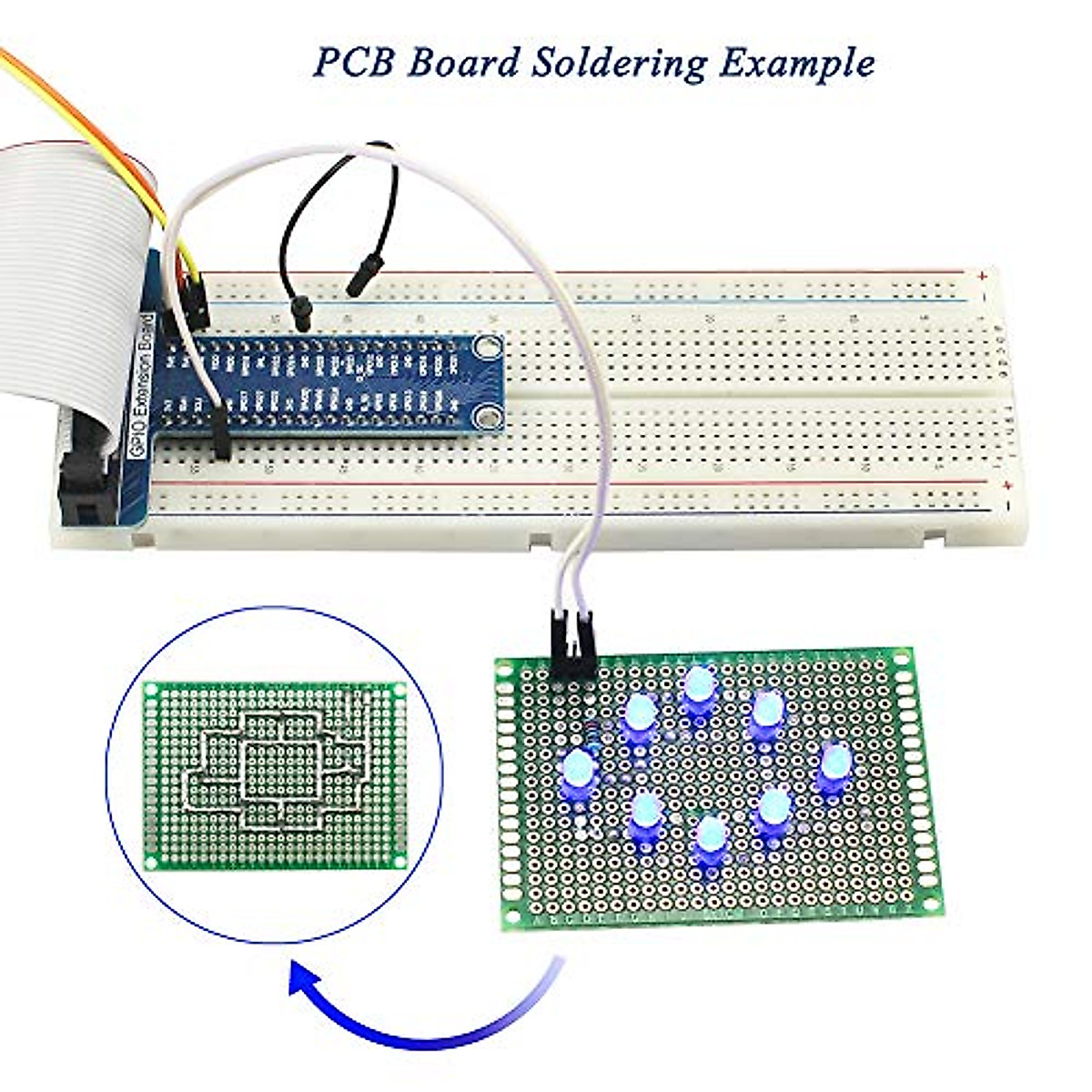 WayinTop Electronics Component Fun Kit w/E-Book, Upgraded Electronic Starter Kit with Breadboard Jumper Wires Kit, PCB Soldering Kit, LEDs & Resisitor Kit for Arduino/for Raspberry pi/ESP32/ESP8266