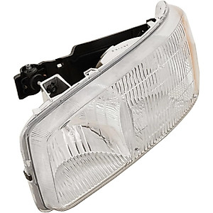 FSYXEL Headlight Halogen Driver Side Clear Lens Headlamp W/Bulb GM2502188 15850351 13673370