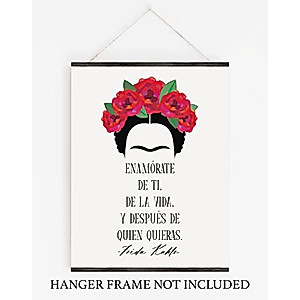 ‘Enamorate De Ti’ Frida Kahlo Quote Wall Art | Modern 8x10 UNFRAMED Print | Spanish, Bohemian, Positive, Inspirational, Typography, Motivational Home Decor