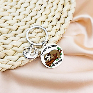 Ikacvb Cute Sloth Keychain Funny Sloth Gifts For Women Girls Sloth Lovers Birthday Gift Novelty Sloth Animal Keychain Gift Jewelry Small Sloth Party Favors Charm Car Key Chain Gifts