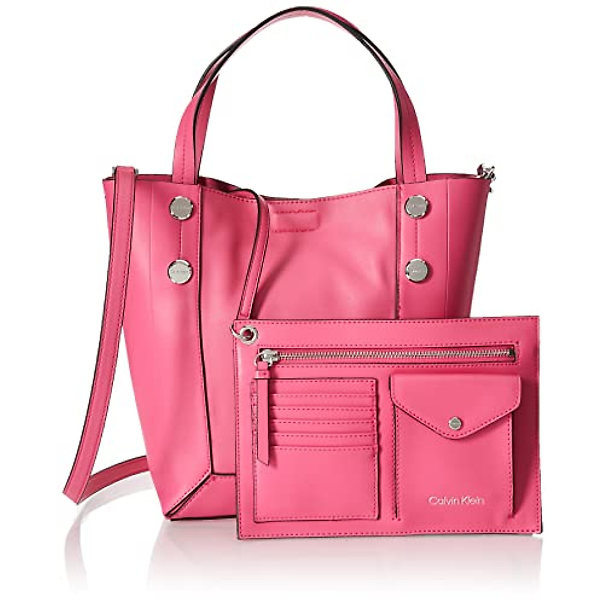 Calvin Klein Quinn North/South Mini Tote Crossbody, Pink Flambe