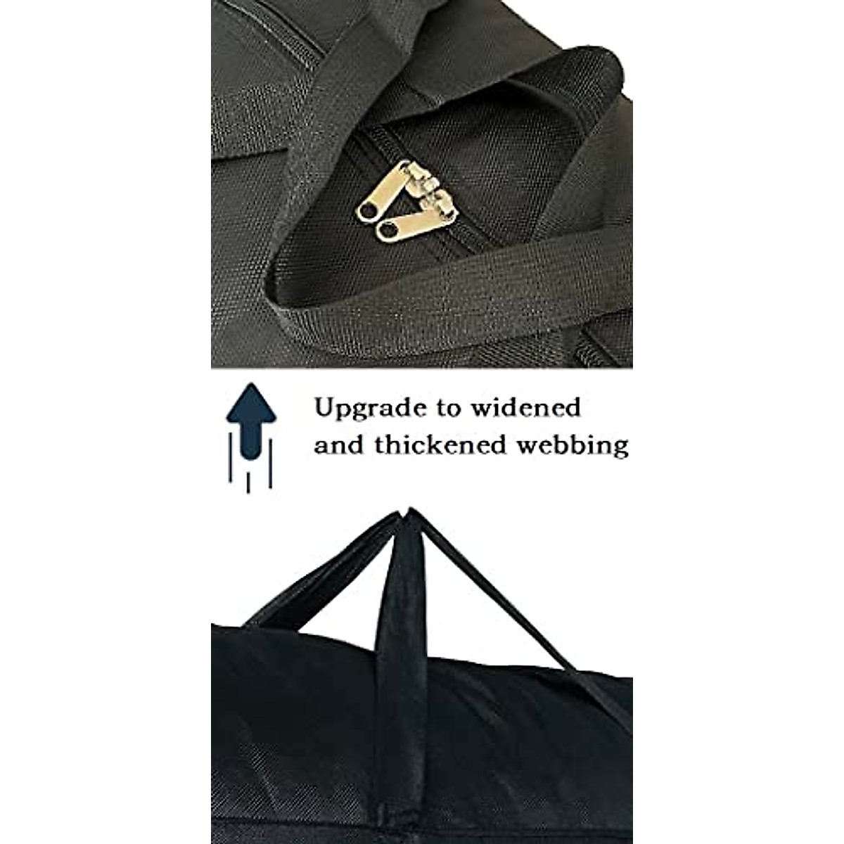 YiKitHom Extra Large Storage Duffle Bag with Zippers and Handles, Heavy Duty Large Capacity Big Long Black Duffle Bag for Travel - 42x23x13.5 Inch