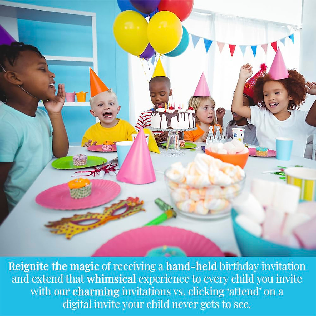 Arctic Friends Winter Birthday Party Invitations with Penguin, Narwhal, Whale, Polar Bear and Seal. 20 5x7 Fill In Cards with Twenty White Envelopes by AmandaCreation