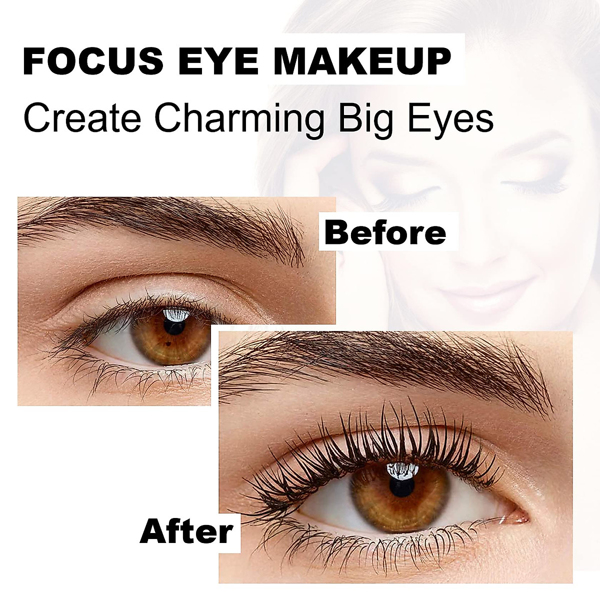 Mascara Black Volume and Length 4D Silk Fiber Lash Mascara Waterproof Mascara Voluminous Eyelashes,Dramatic Extension,Long Lasting Fiber Mascara Liquid Lash Extensions Mascara