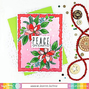 Waffle Flower Deckled Frames Die – 5 Organic Rough Edge Panel Mat Layer Dies That Mimics Handmade Paper or Torn Paper for Natural Themes Like Flowers and Plants.