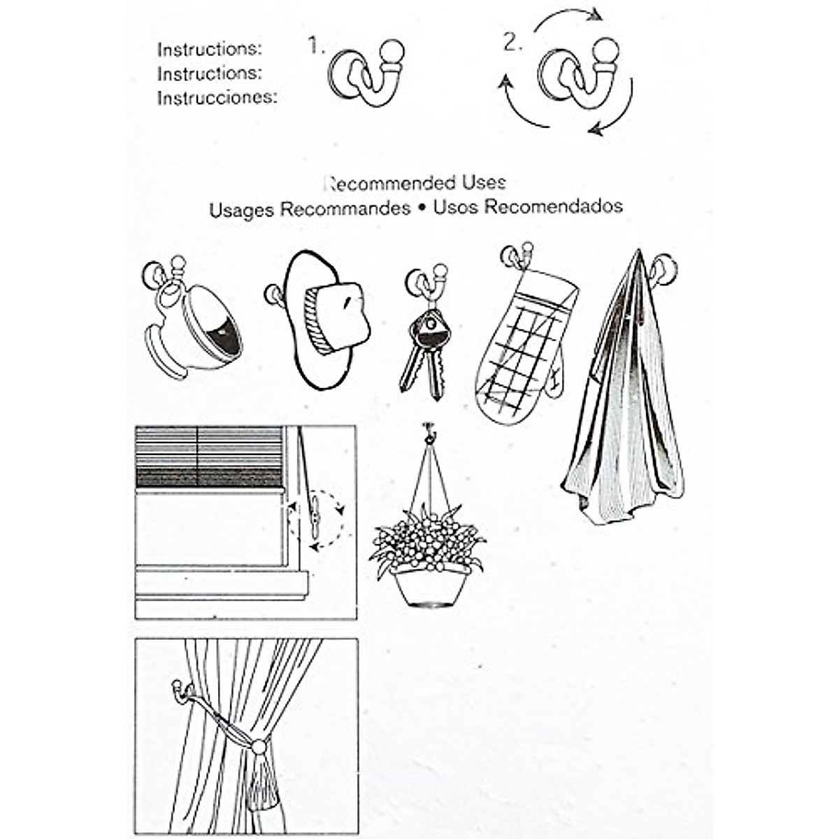 Choose from 17 Styles and Colors of Decorative Hooks (4 Silver Hooks)