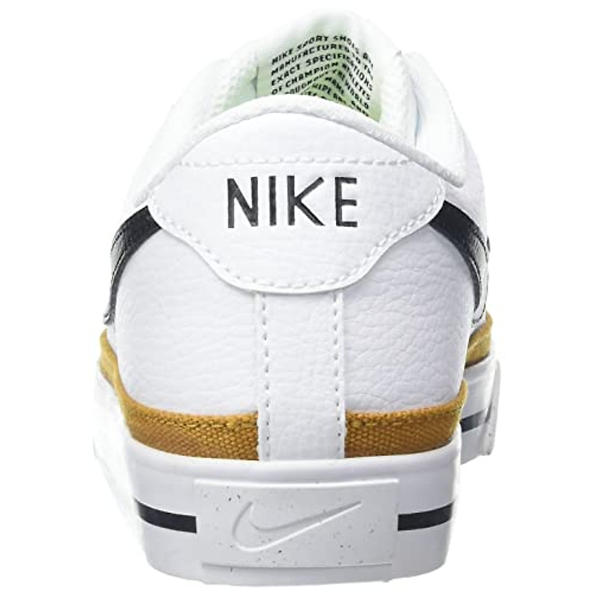 Nike Womens Tennis (White Black Desert Ochre, us_Footwear_Size_System, Adult, Women, Numeric, Medium, Numeric_10)