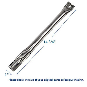 Grill Heat Plates, Grill Burners & Crossover Tubes Replacement for Kenmore 146.46372610, 146.47223610, 146.46366610 Gas Grill, 4 Pack BBQ Heat Shields & Burners Replacement, 3 Pack Carry Over Tubes
