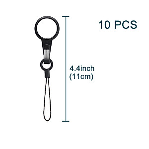 YOUOWO 10 Pcs Lanyards,for USB, Phone, Key Finger Ring Plastic Strap Detachable Small Lanyard