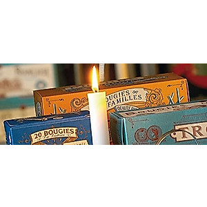 Bougies La Francaise, Classic French Dinner Candles, Perforated Dripless (Set of 8). Made in France