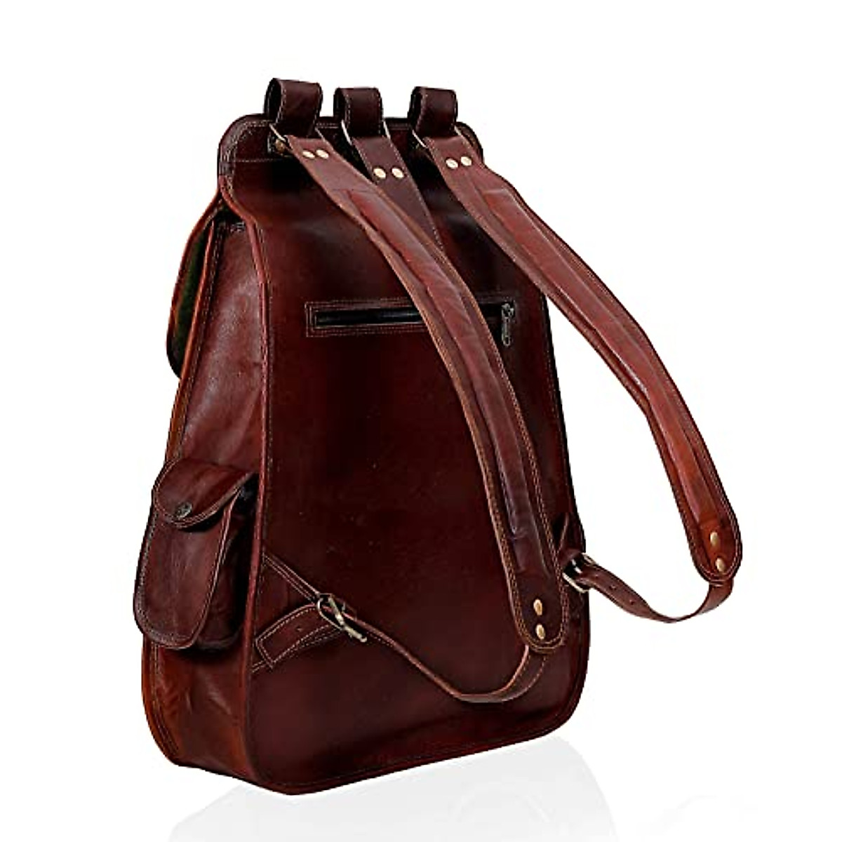 C CUERO Leather 20 Inch Backpack Rucksack Travel Laptop Large Backpack For Men And Women