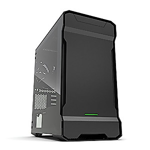 Phanteks (PH-ES314ETG_BK) EVOLV mATX Tempered Glass Edition Aluminum Exterior RGB LED Illumination Micro Tower Case, Satin Black