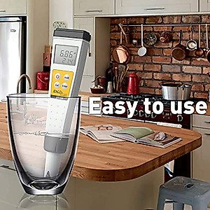 JENCO pH630F Digital pH Thermometer & Water Quality Tester for Drinking Water, Pool, Spa and Aquarium, Professional lab Quality, pH 0.01