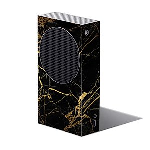 Mighty Skins Skin Compatible with Xbox Series S - Black Gold Marble Protective, Durable, and Unique Vinyl Decal wrap Cover Easy to Apply and Change Styles Made in The USA