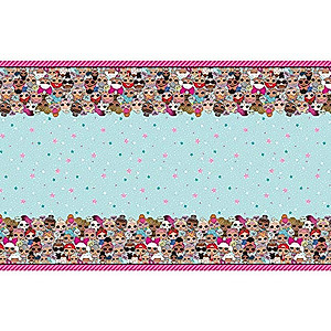 Unique LOL Surprise Rectangular Plastic Table Cover ,7 x 4.5 ft